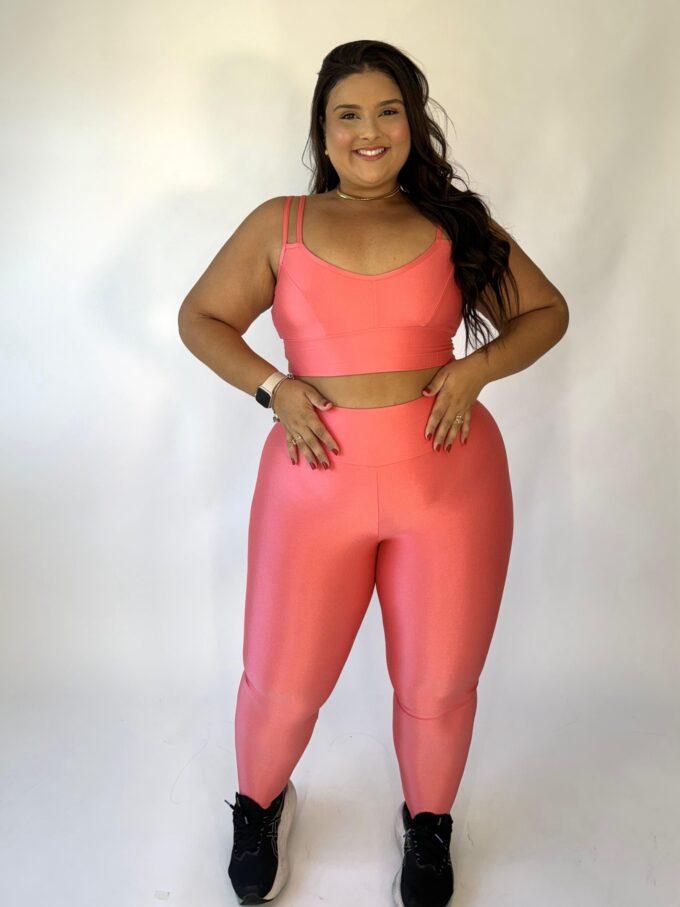Salmon Plus Size Women Workout Set - Brazilian Gorgeous Fitness